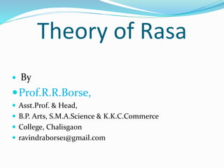 The Theory of Rasa | PPT