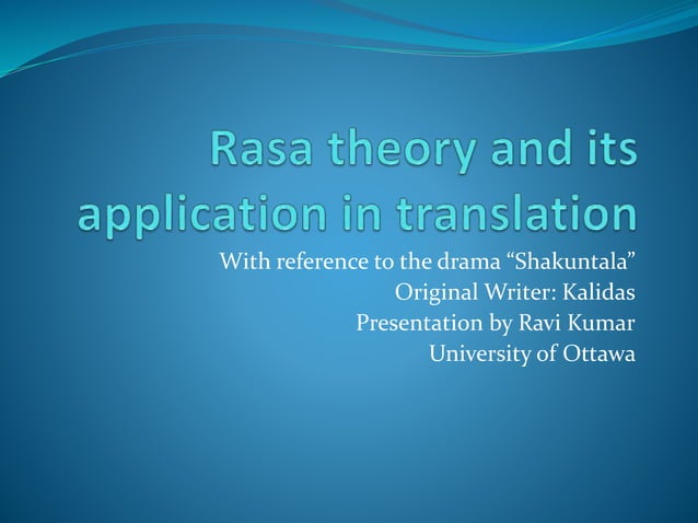 The Theory of Rasa | PPT