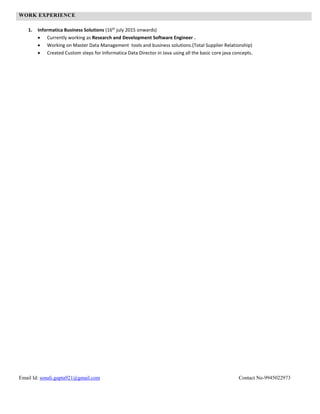 Sonali gupta resume | PDF