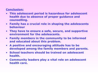 Impact of Education on adolescents and Reproductive Health | PPT