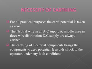 Safety Precautions Earthing | PPT | Science