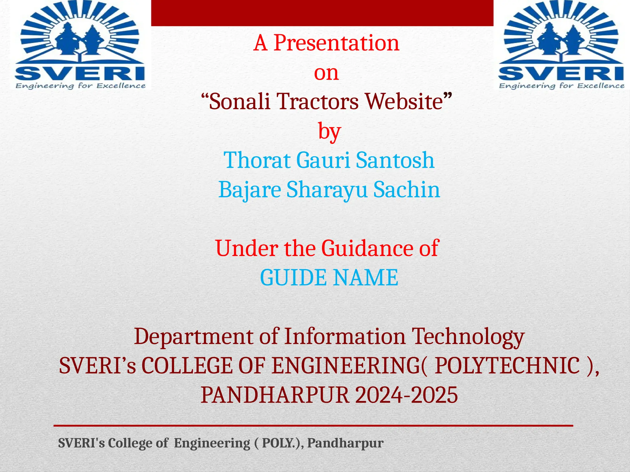 Sonali Showroom website final year project | PPTX