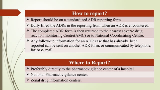 Methods, ADR reporting and Tools used in Pharmacovigilance | PPTX