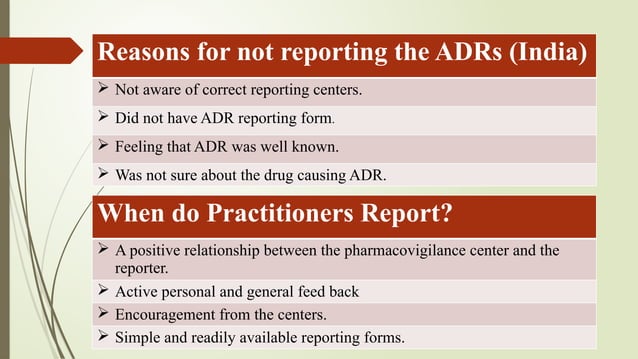 Methods, ADR reporting and Tools used in Pharmacovigilance | PPTX