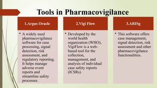 Methods, ADR reporting and Tools used in Pharmacovigilance | PPTX
