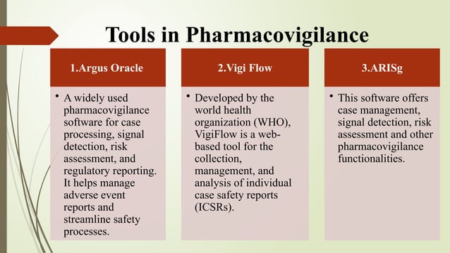 Methods, ADR reporting and Tools used in Pharmacovigilance | PPTX
