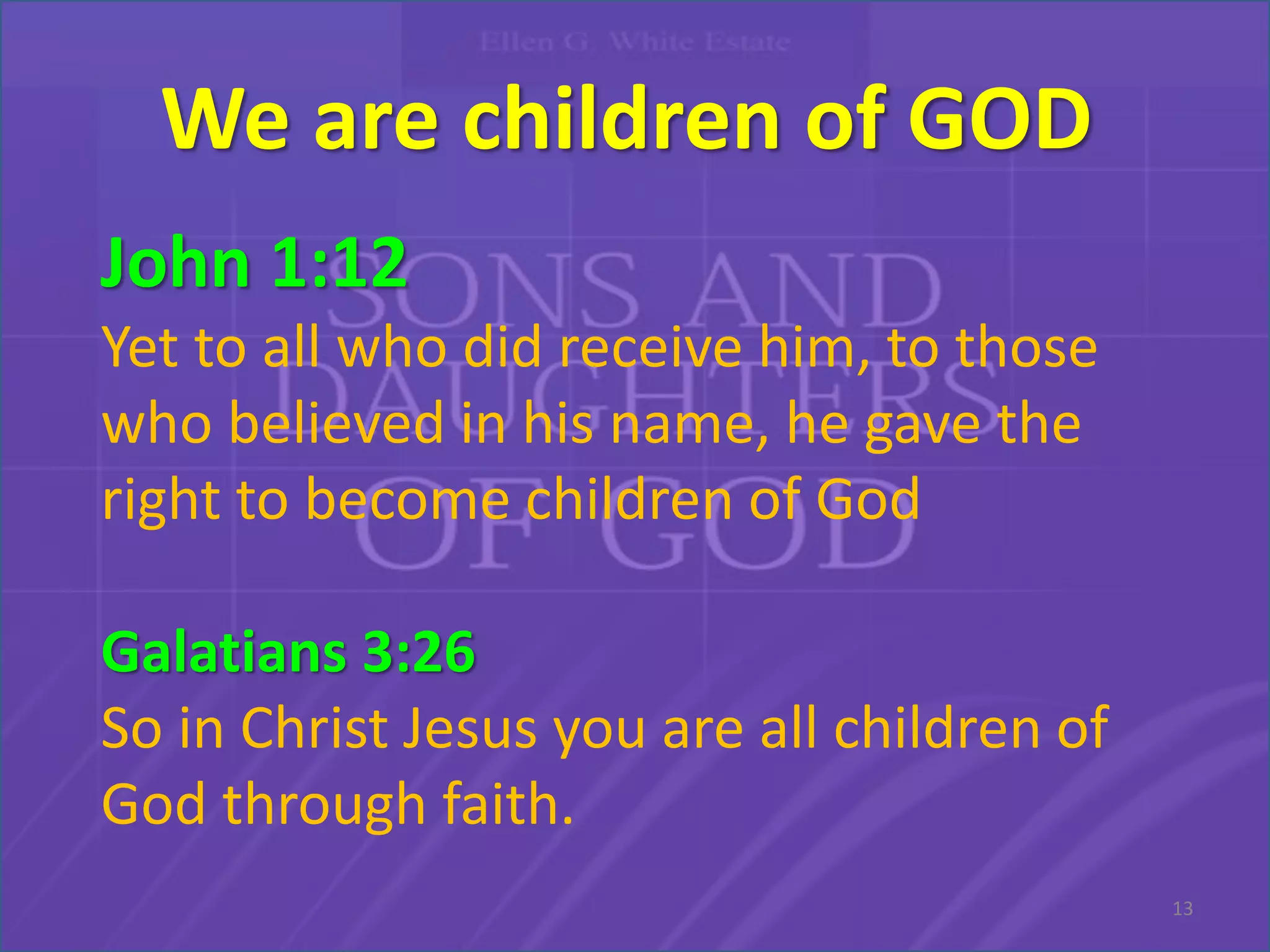 Sons and daughters of God | PPTX