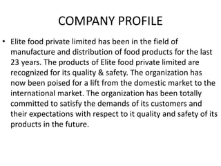Sona organiations study at elite | PPTX