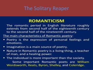 SOLITARY REAPER | PPT