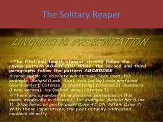 SOLITARY REAPER | PPT