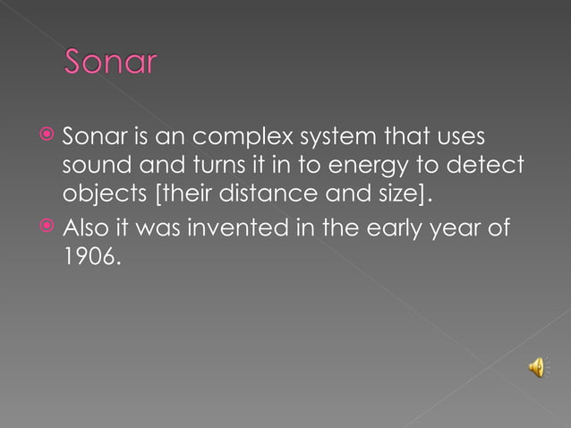 Sonar | PPT | Technology & Computing