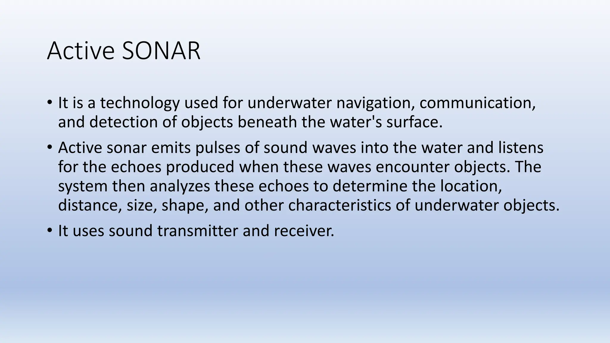 Presentation of Introduction to basics of SONAR.pptx