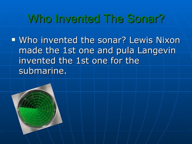 Sonar history | PPT