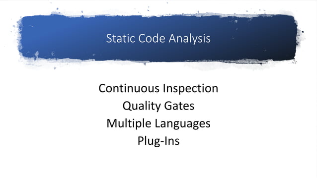 SonarQube: Continuous Code Inspection | PPTX