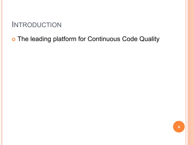 Sonarqube The Leading Platform For Continuous Code Quality Ppt