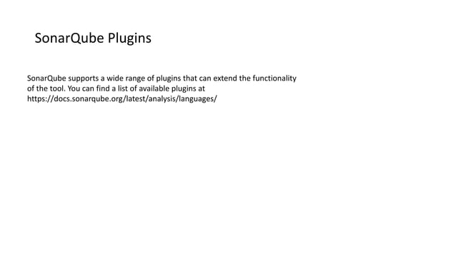SonarQube Presentation.pptx | Web Development | Internet