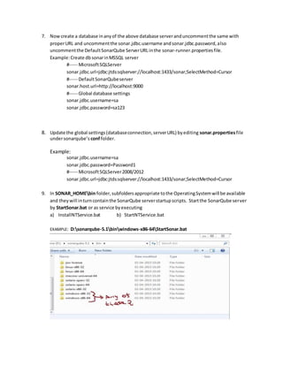 Sonar qube configuration | PDF