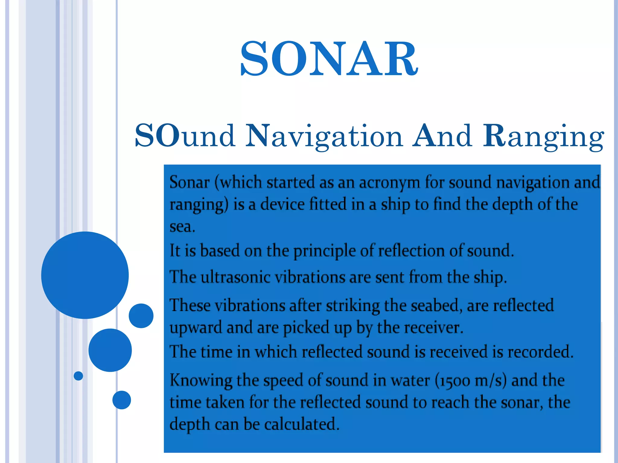 SONAR ppt | PPT