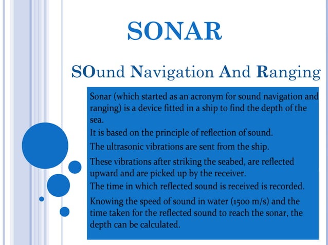 SONAR ppt | PPT