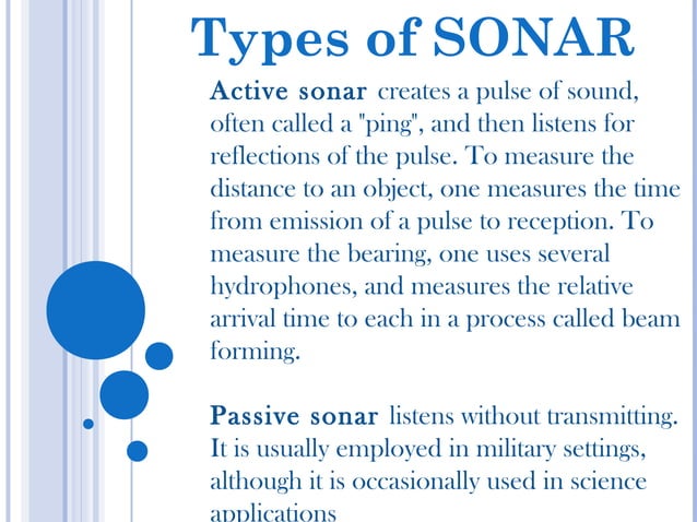 SONAR ppt | PPT