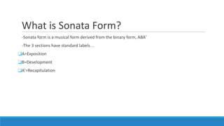 Sonata Form of the Classical Era for Music History | PDF