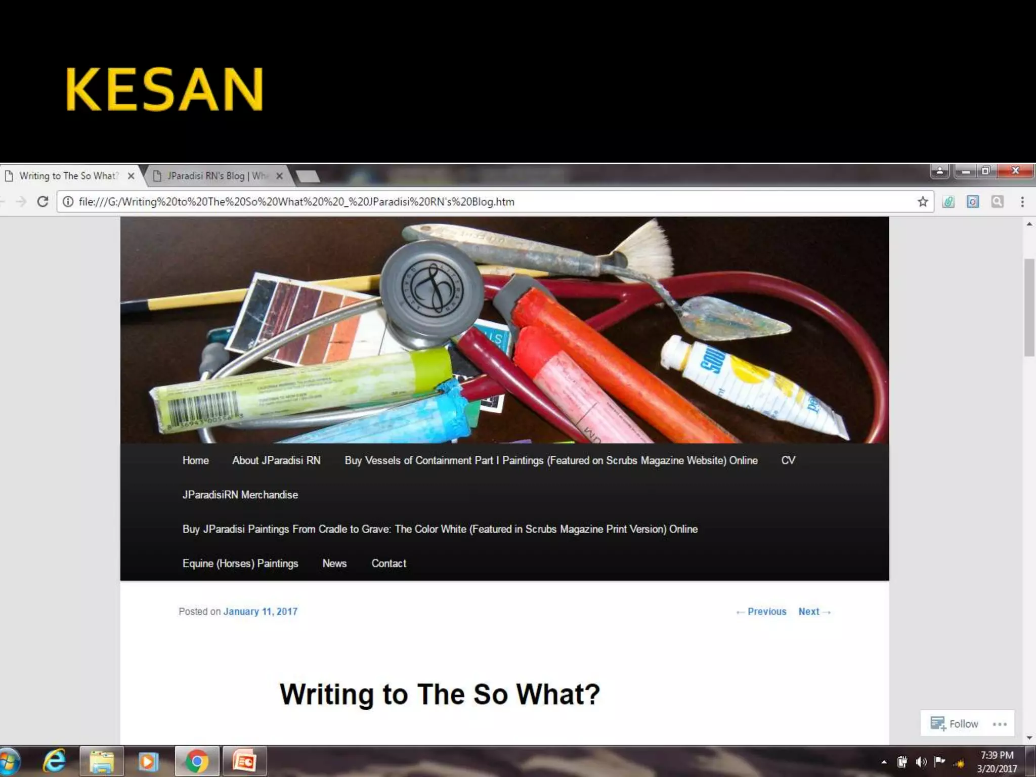 WRITING TO THE SO WHAT ?? | PPTX