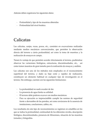 Sondeos geotecnicos-calicatas | PDF