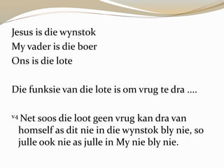 Sonder my kan julle niks doen nie | PPTX