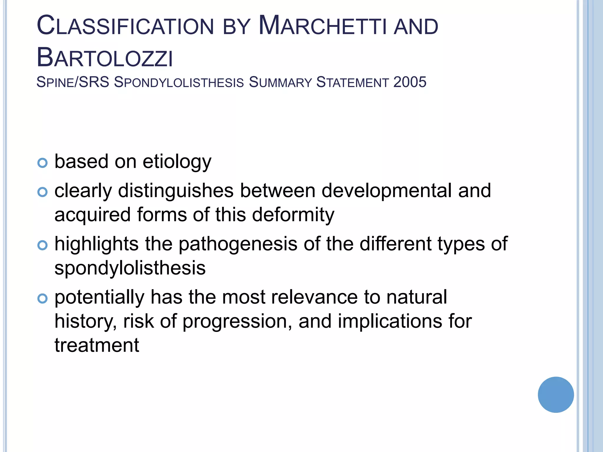 Spondylolisthesis | PPTX