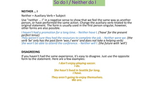 So, neither + auxiliaries | PPTX