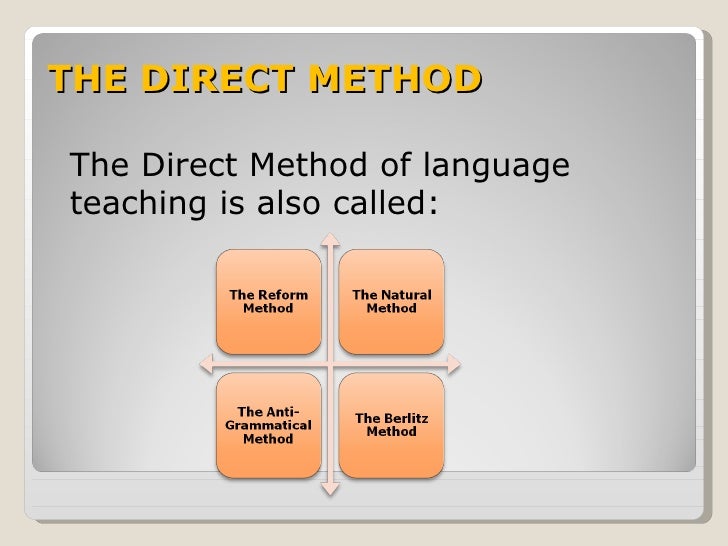 The Direct Method in Language Teaching