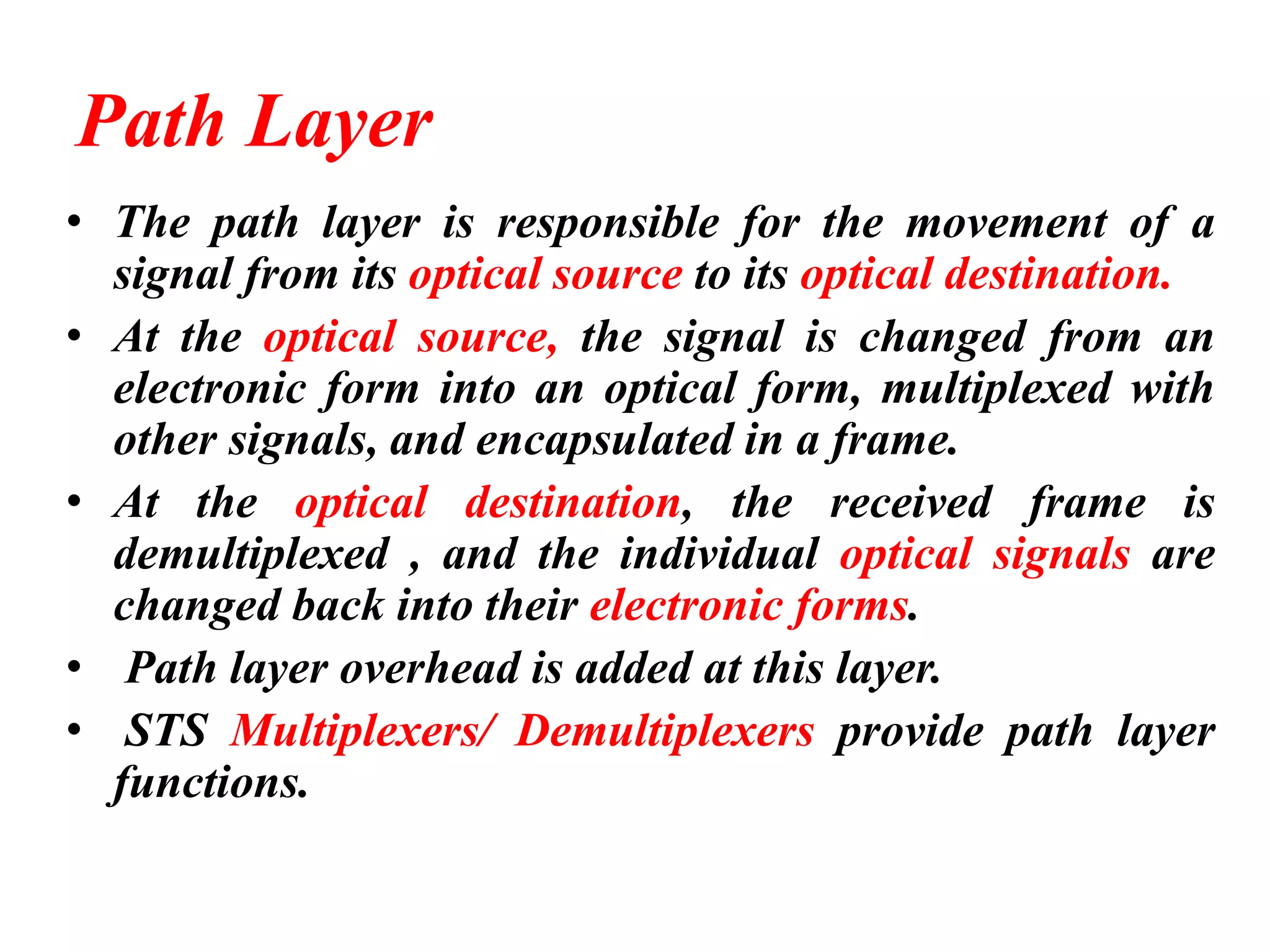 Synchronous optical networking (SONET) | PDF