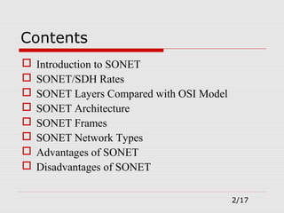 SONET-Communication Engineering | PPT