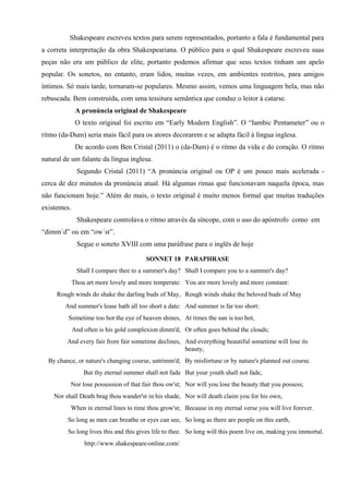 Soneto 18, william shakespeare | PDF