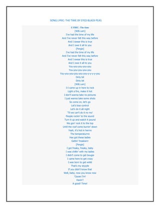 Song lyric-running-dictation-and-competition | PDF | Music | Entertainment