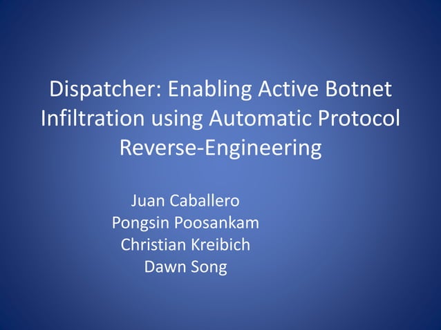 binary analysis for botnet reverse engineering.pptx