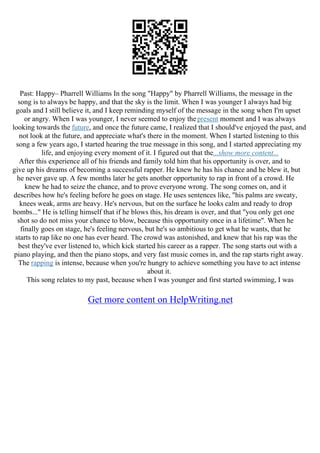 Song Analysis Essay Example | PDF | Hip Hop Music | Music