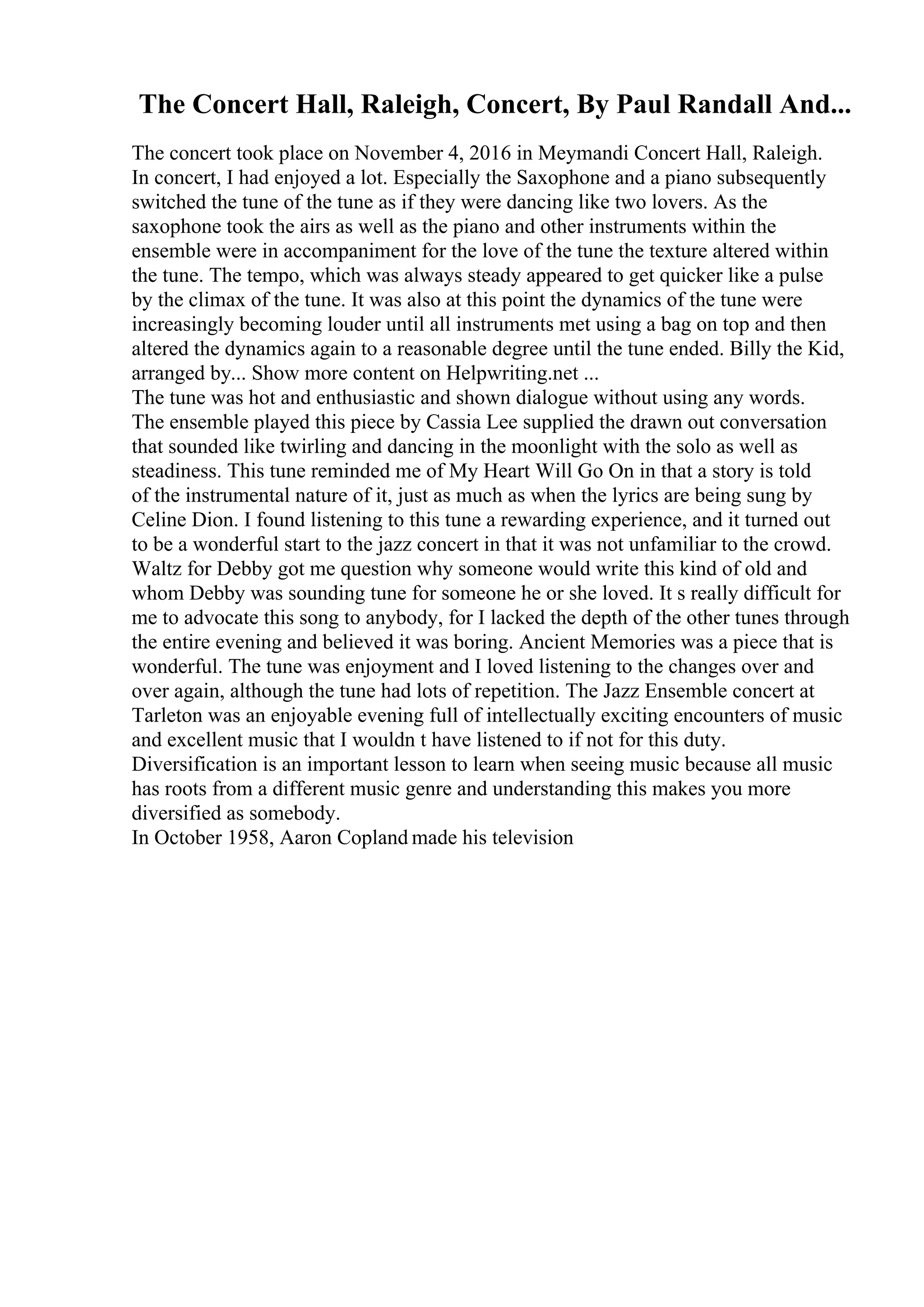 Song Analysis Essay Example | PDF