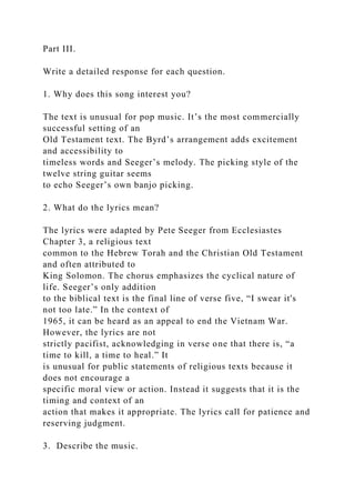 Song Analysis Worksheet Student Name Sally Seeger .docx