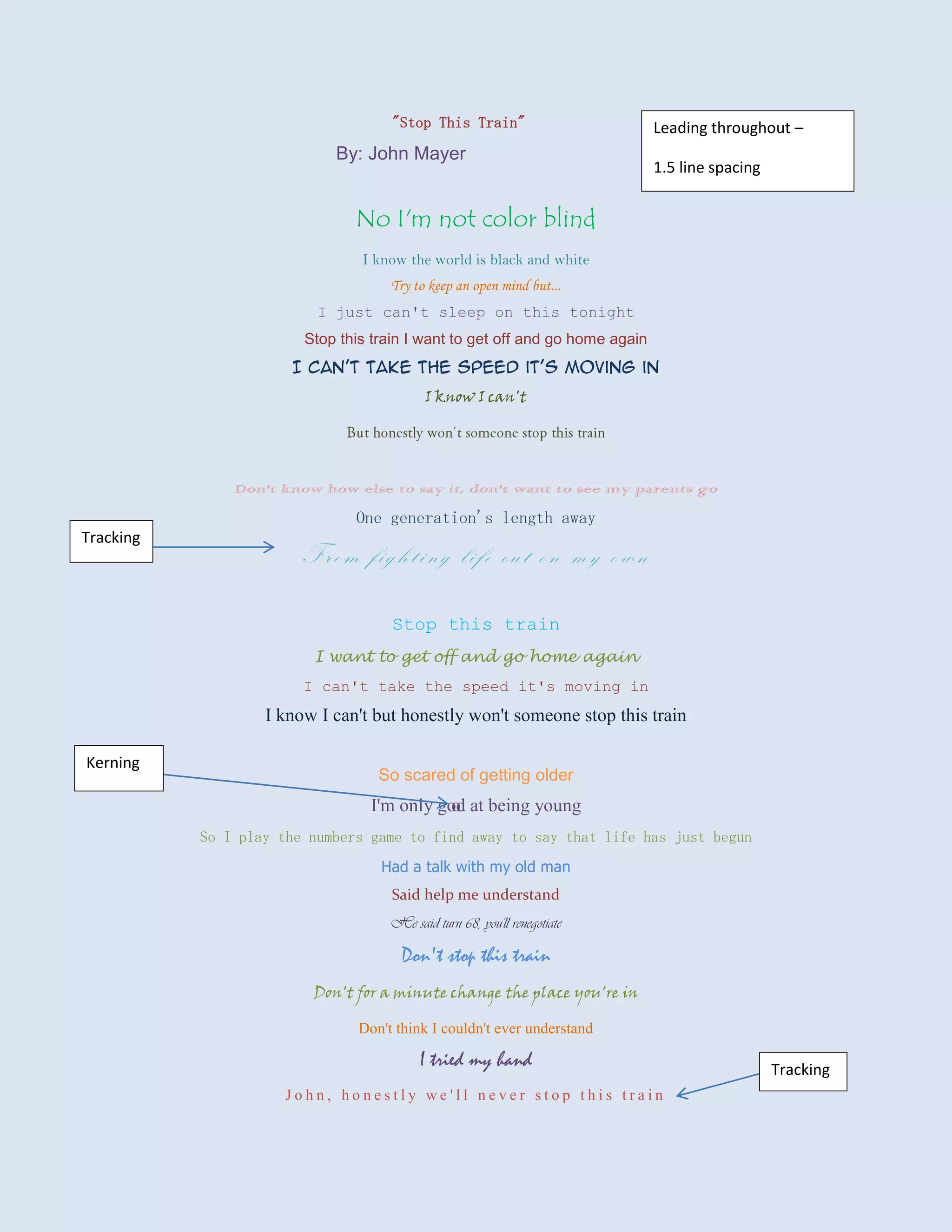 Song assignment | DOCX