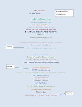 Song assignment | DOCX
