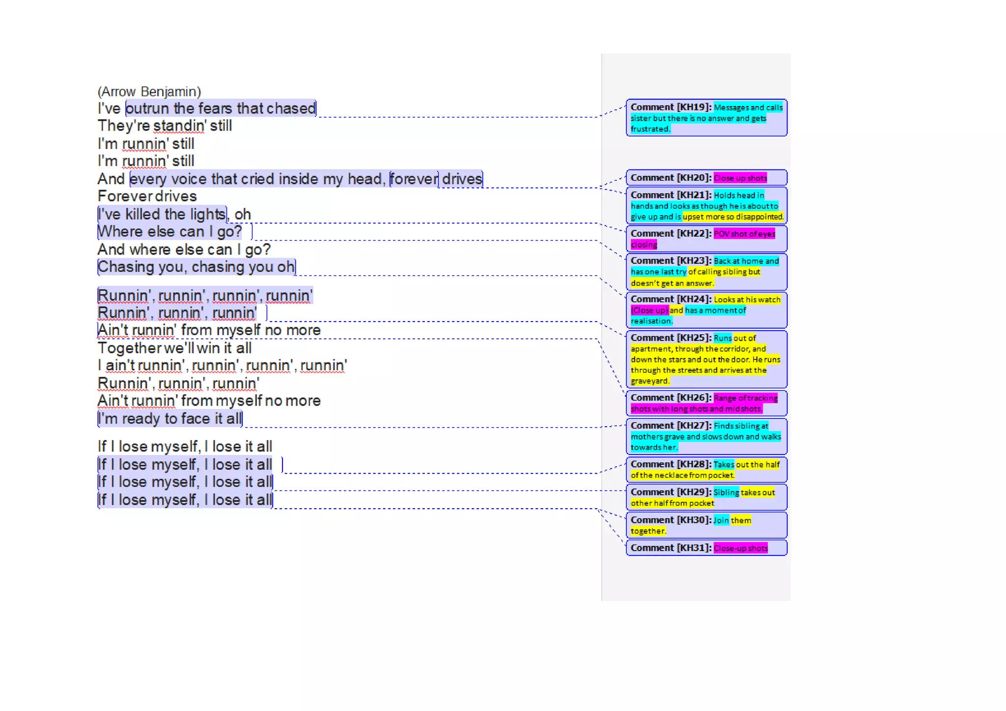 Song breakdown | DOCX