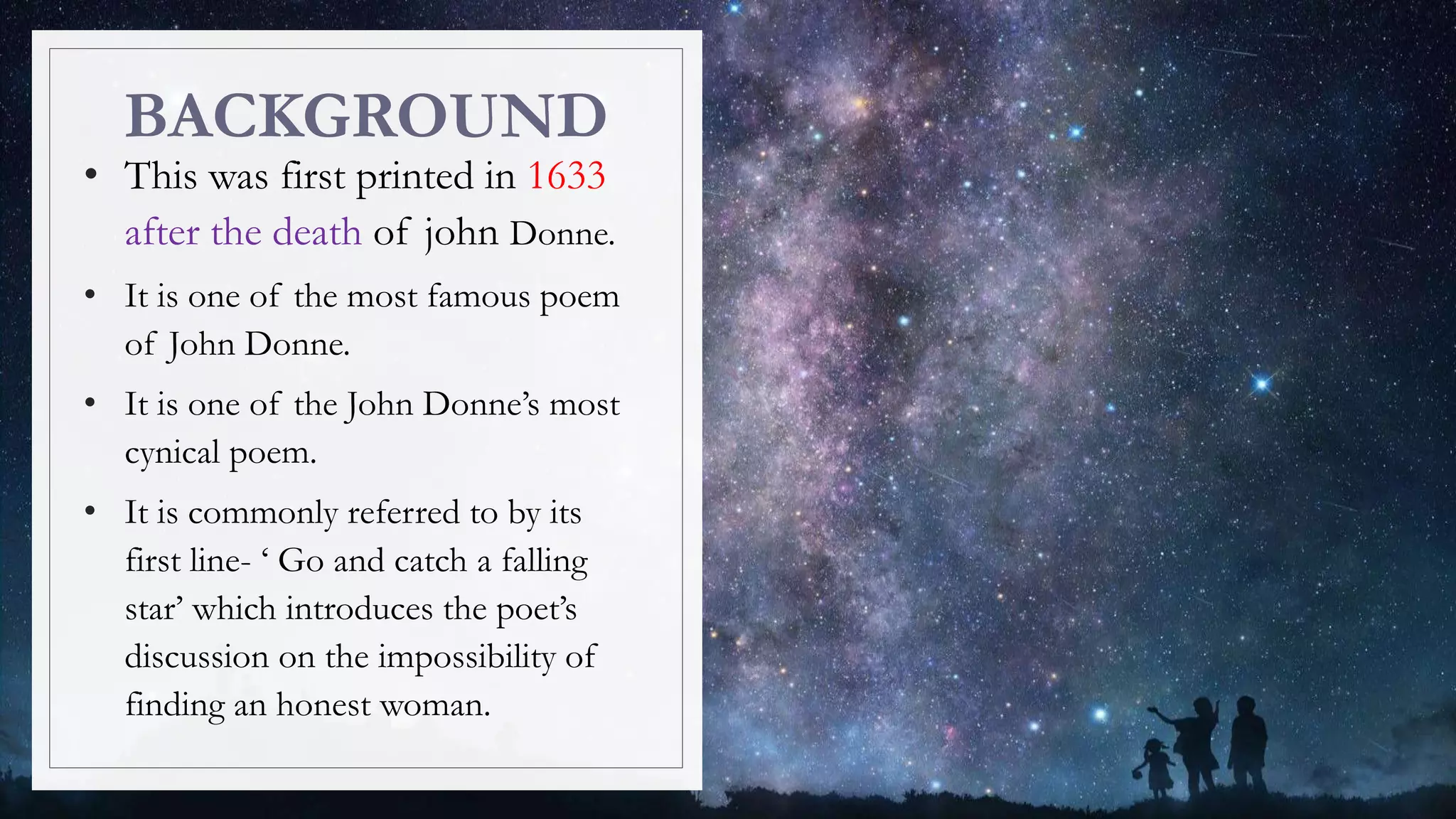 Song by john donne | PPTX