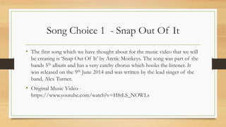 Song choice | PPTX | Music | Entertainment