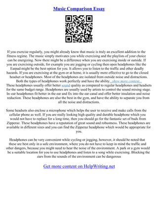 Song Comparison Essay | PDF