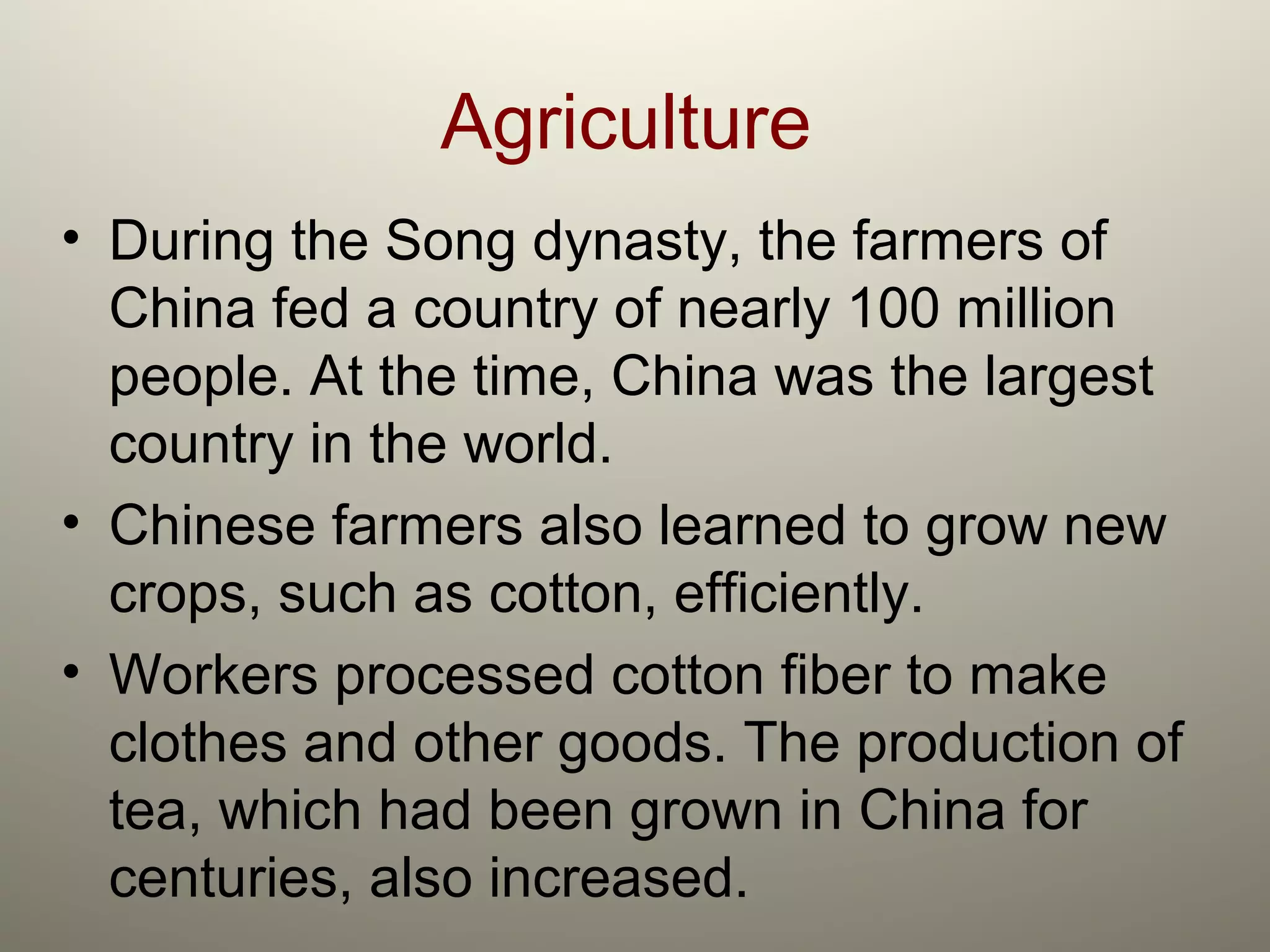Song dynasty advancements | PPT