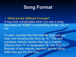 Song Formats | PPT