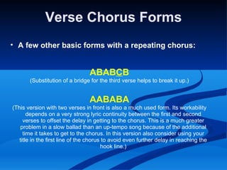 Song Formats | PPT