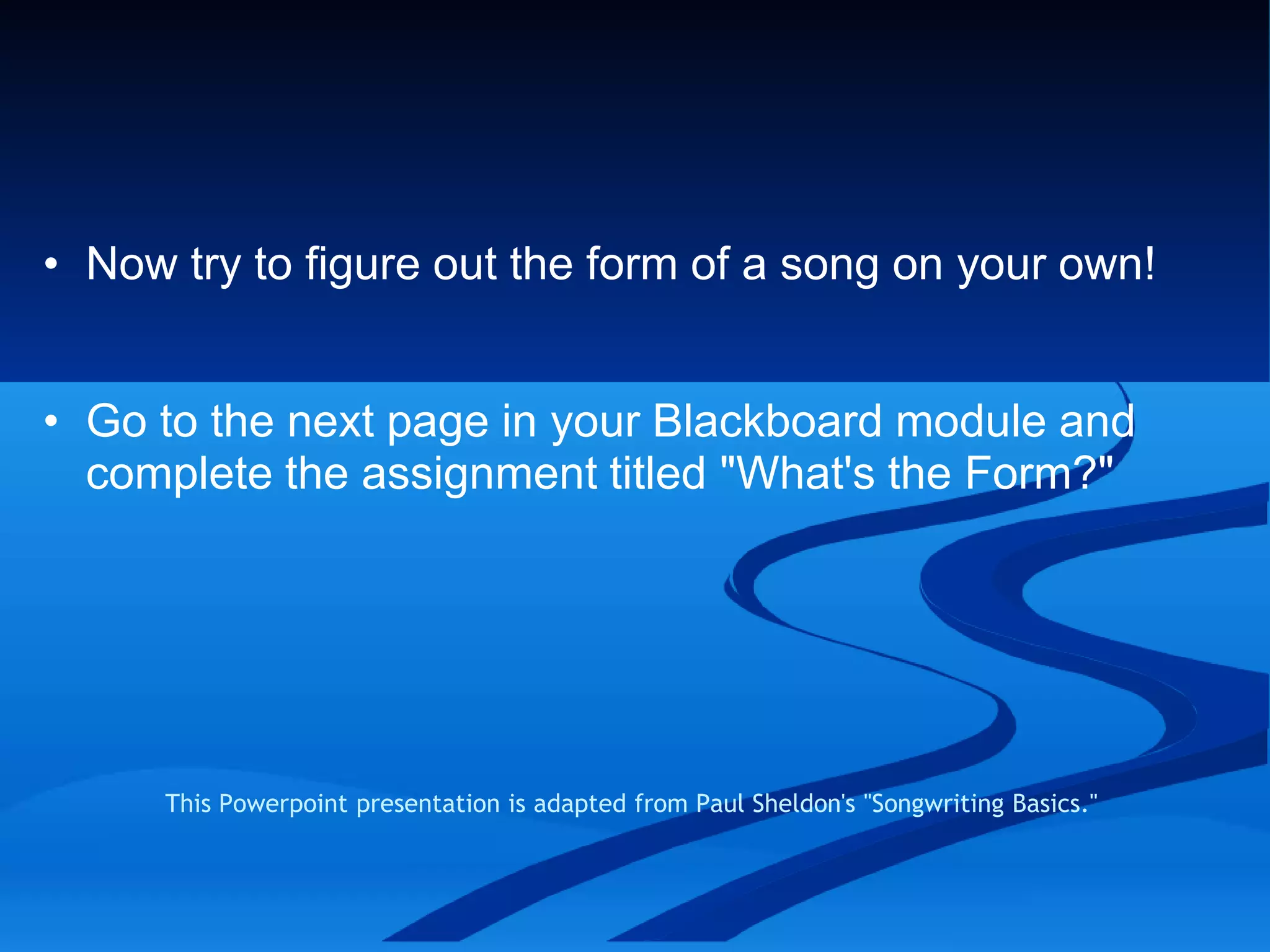Song Formats | PPT