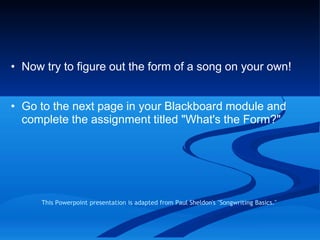 Song Formats | PPT